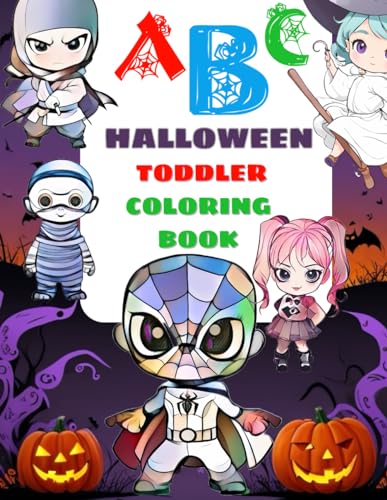 ABC Halloween Toddler Coloring Book: Halloween Alphabet Coloring Book ...