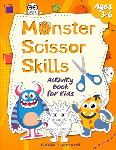 Monster Scissor Skills Activity Book for Kids: A Fun and Educational ...