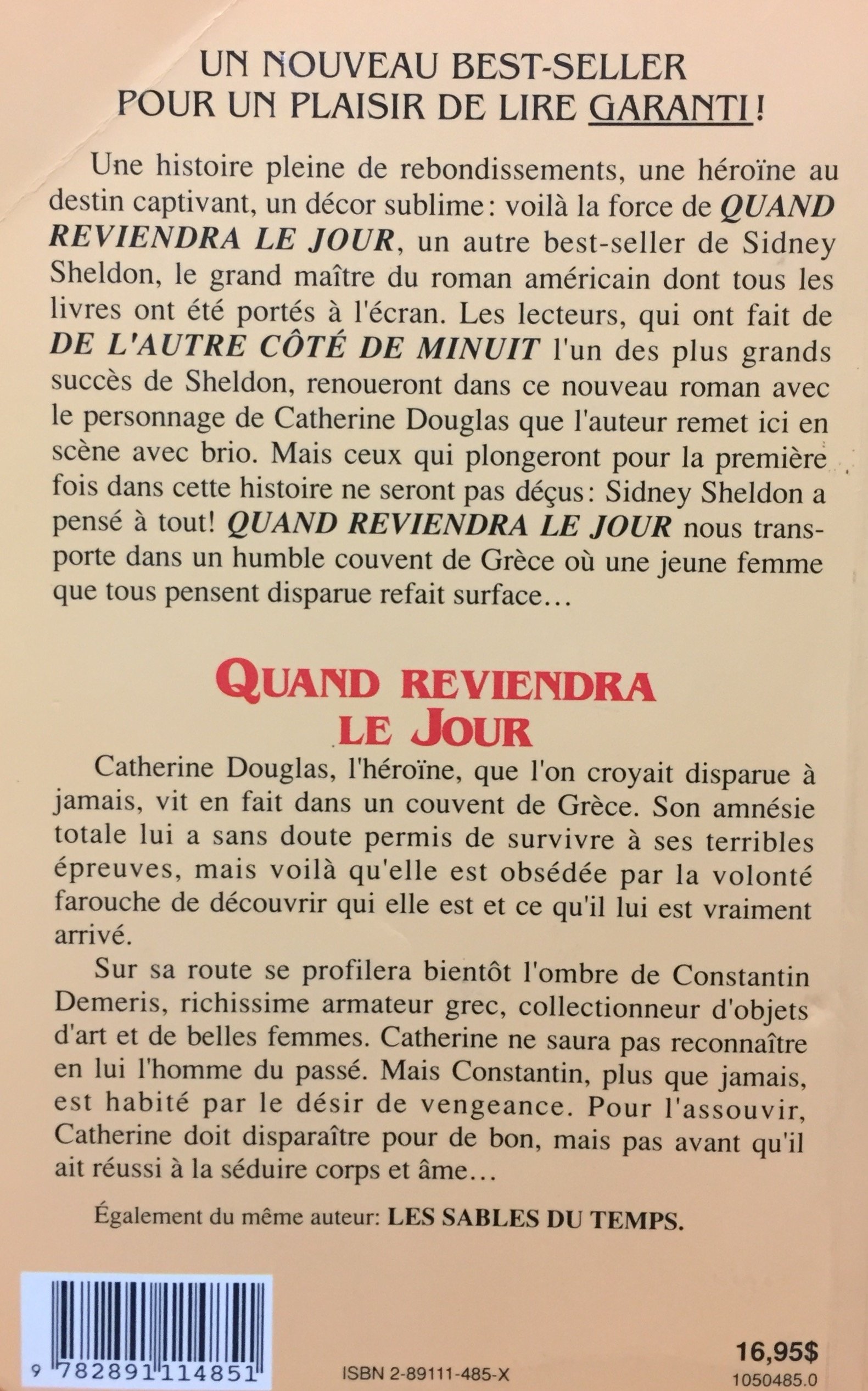 QUAND REVIENDRA LE JOUR by Sidney Sheldon | Goodreads