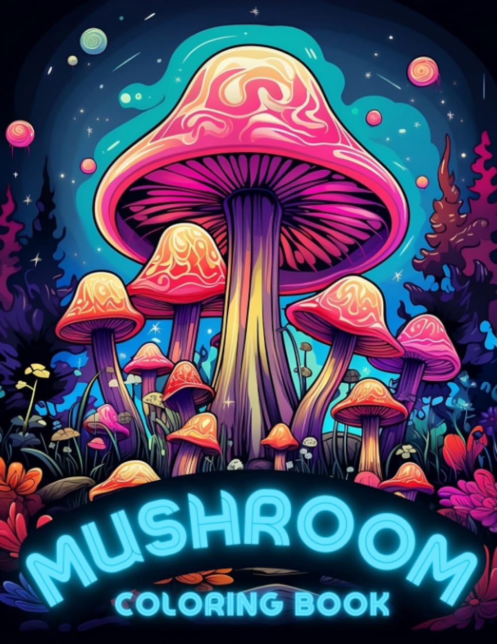 Mushroom Coloring Book: 40 Unique Designs Inpired by Mushrooms, Animals ...