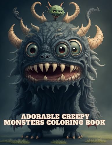 Adorable Creepy Monsters Coloring Book for Adults and Teens: A Fantasy ...