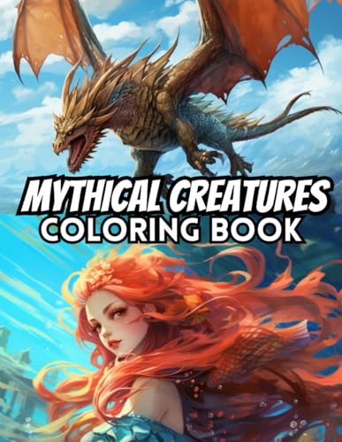 Mythical Creatures Coloring Book: Enchanting Realm of Mythical Beings Color Arts by Joe XJ ...