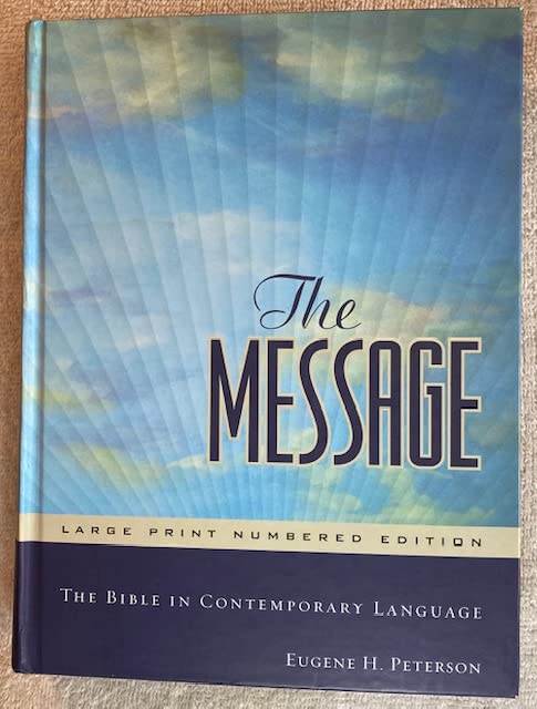 The Message: The Bible In Comtemporary Language, Large Print Numbered ...