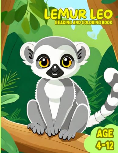 Lemur Leo Reading and Coloring Book: Fantastic reading and colouring ...