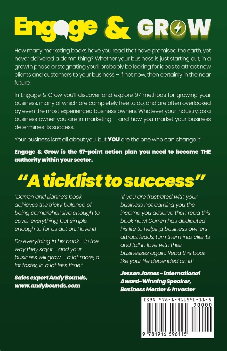 Engage & Grow: 97 Ways To Power Up Your Business by Darren Jamieson ...