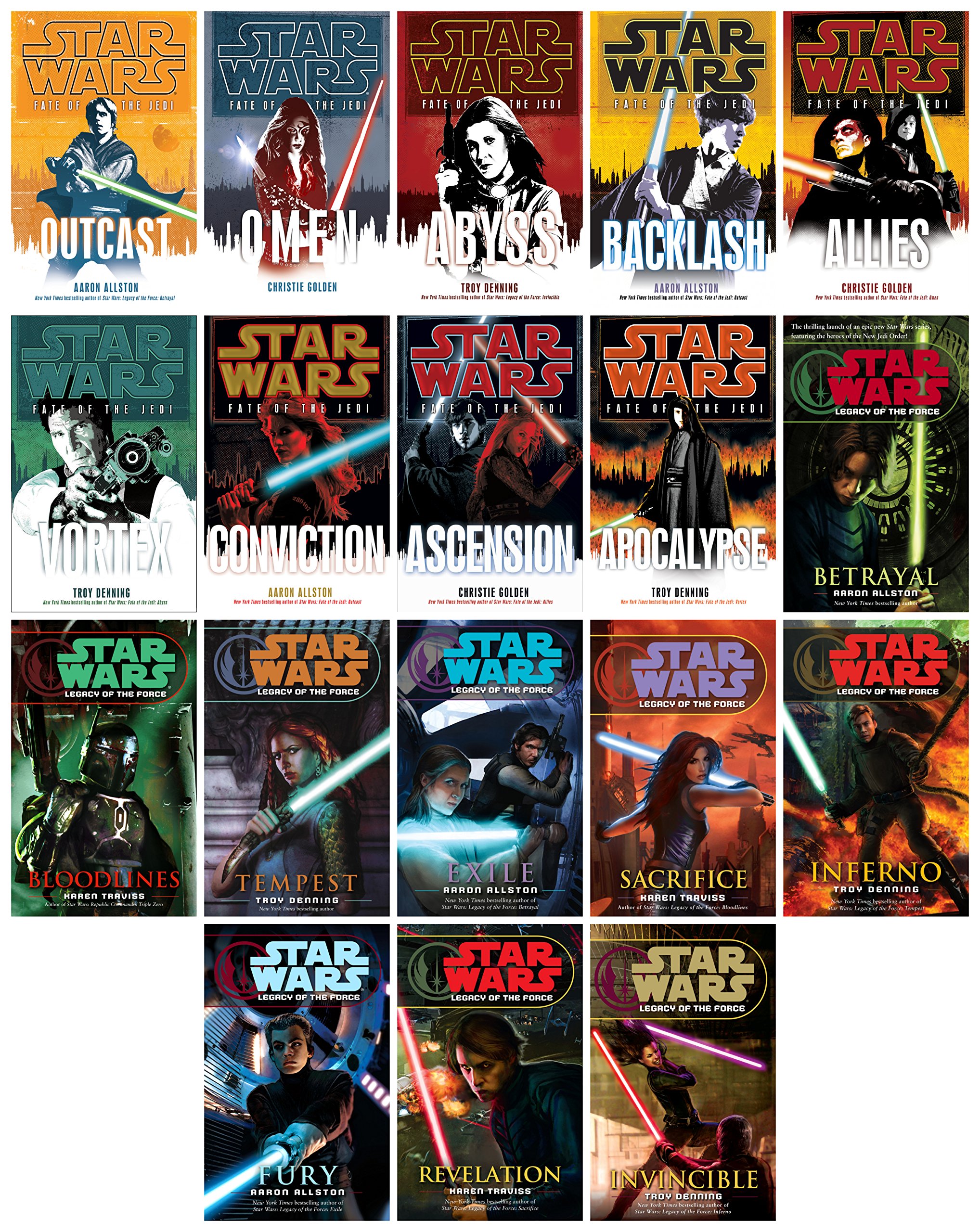 Star Wars Extended Universe Fate of the Jedi & Legacy of the Force 18 ...