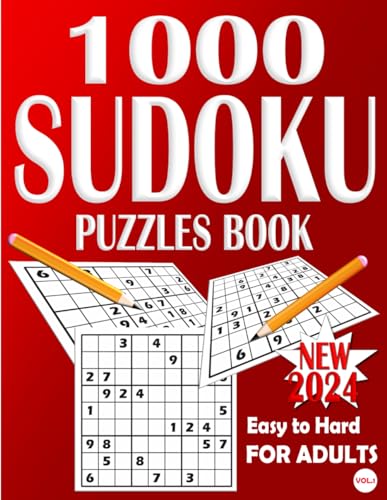 1000 Sudoku Puzzles Book Easy to Hard for Adults Vol.1 by anytbook 2023 ...