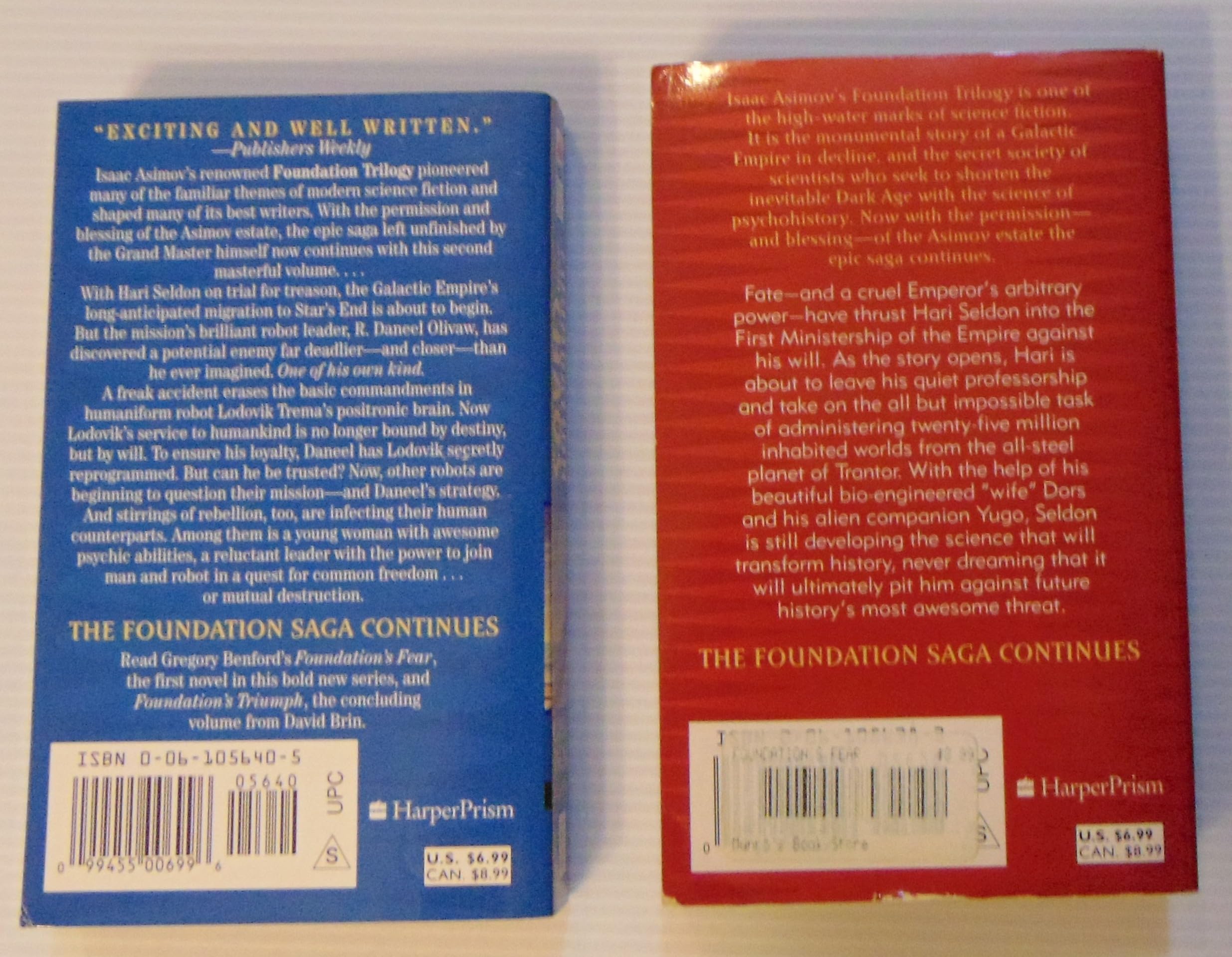 Second Foundation Trilogy Books 1-3 Foundation's Fear, Foundation and ...