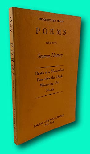 Poems 1965-1975 Uncorrected Proof 1st 1980 [Paperback] HEANEY, Seamus ...