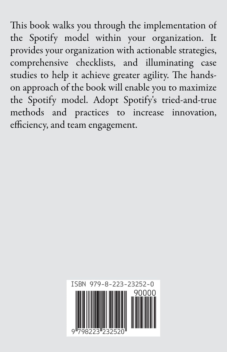 Spotify Model: Practical Implementation Guide by Marten P de Jong | Goodreads
