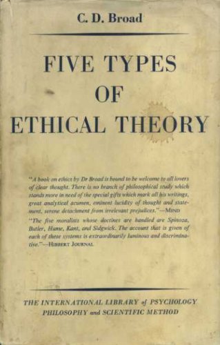 Five Types of Ethical Theory (International Library of Psychology) by C ...