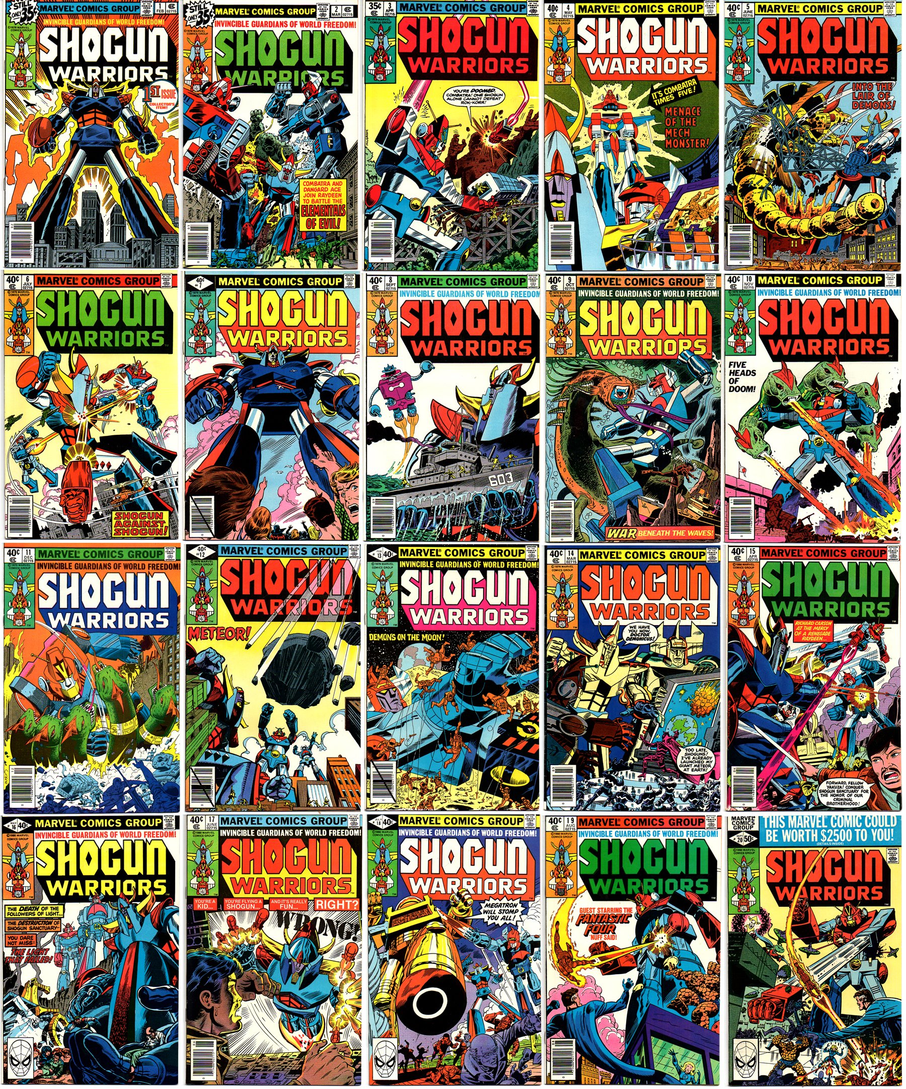 SHOGUN WARRIORS # 1-20 complete series (SHOGUN WARRIORS by Doug Moench ...