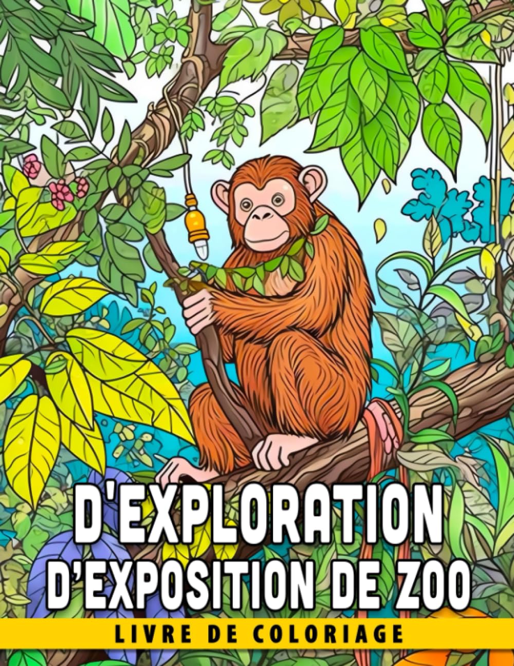 Livre de coloriage d'exploration d'exposition de zoo: Un livre de ...