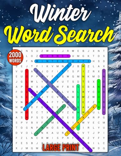 Winter word search large print: Frosty Challenges Await in These Large ...
