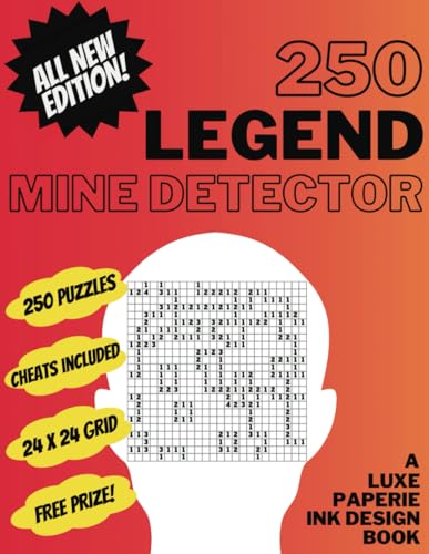 250 Legend Mine Detector Puzzle Activity Book: Full Page size Mine ...