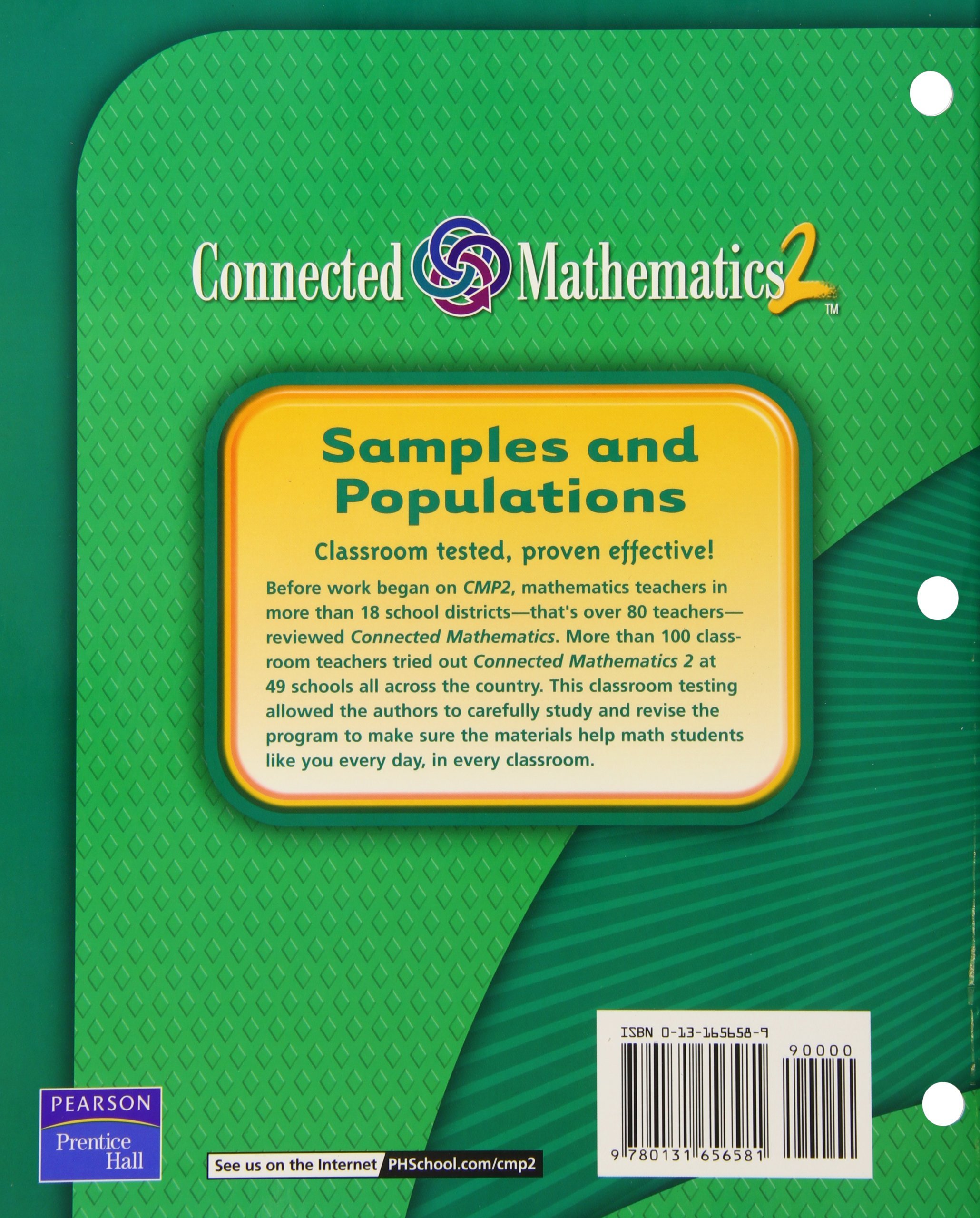 CONNECTED MATHEMATICS GRADE 8 STUDENT EDITION SAMPLES AND POPULATIONS [Paperback] [2007] (Author ...