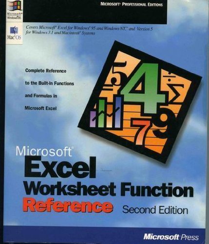 Microsoft Excel Worksheet Function Reference: Microsoft Corporation (Microsoft Professional ...