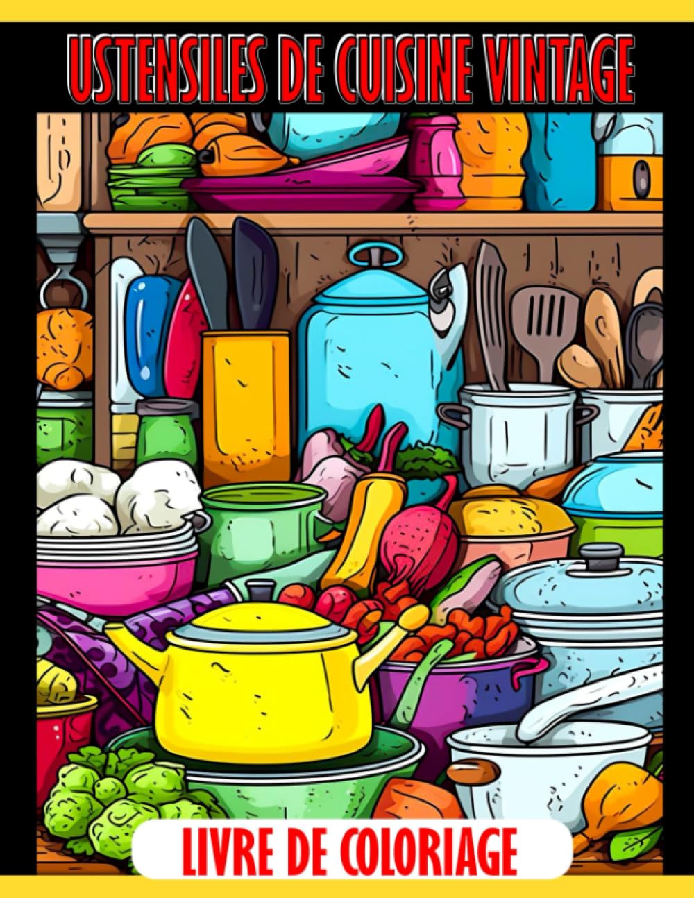 Livre de coloriage Ustensiles de cuisine vintage: Apprenez à connaître ...