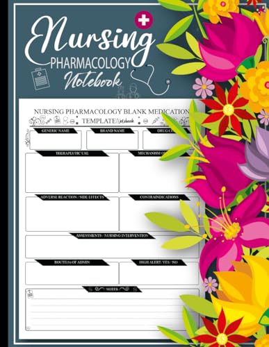 Nursing Pharmacology Notebook: Pharmacology Study Notebook for Nursing ...