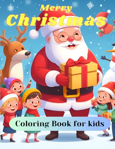 Merry Christmas Coloring Book for kids: Merry Christmas Coloring Book ...