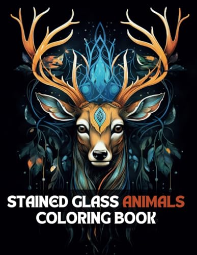 Mindful Stained Glass Animals Style Coloring Book For Kids & Adults ...