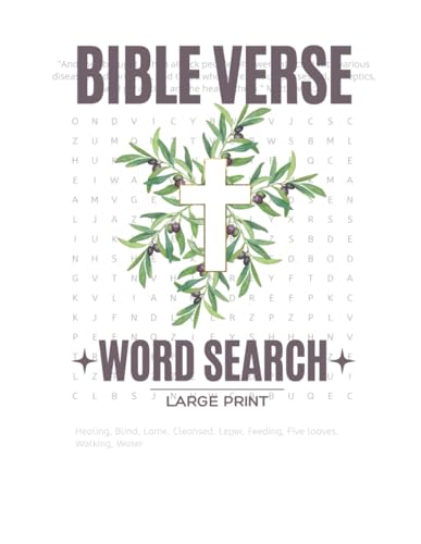 Bible Verse Word Search Large Print: With 40 Verses. Be inspired by God ...