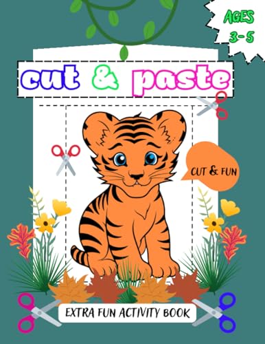 Cut and Paste Extra Fun Activity Book: Preschool Scissor Skills with ...