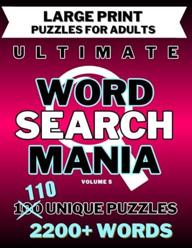 Ultimate Word Search Mania: Large Print Word Search Puzzles For Adults ...