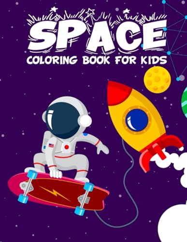 Space Coloring Book for Kids: Fun Outer Space Coloring Pages with ...