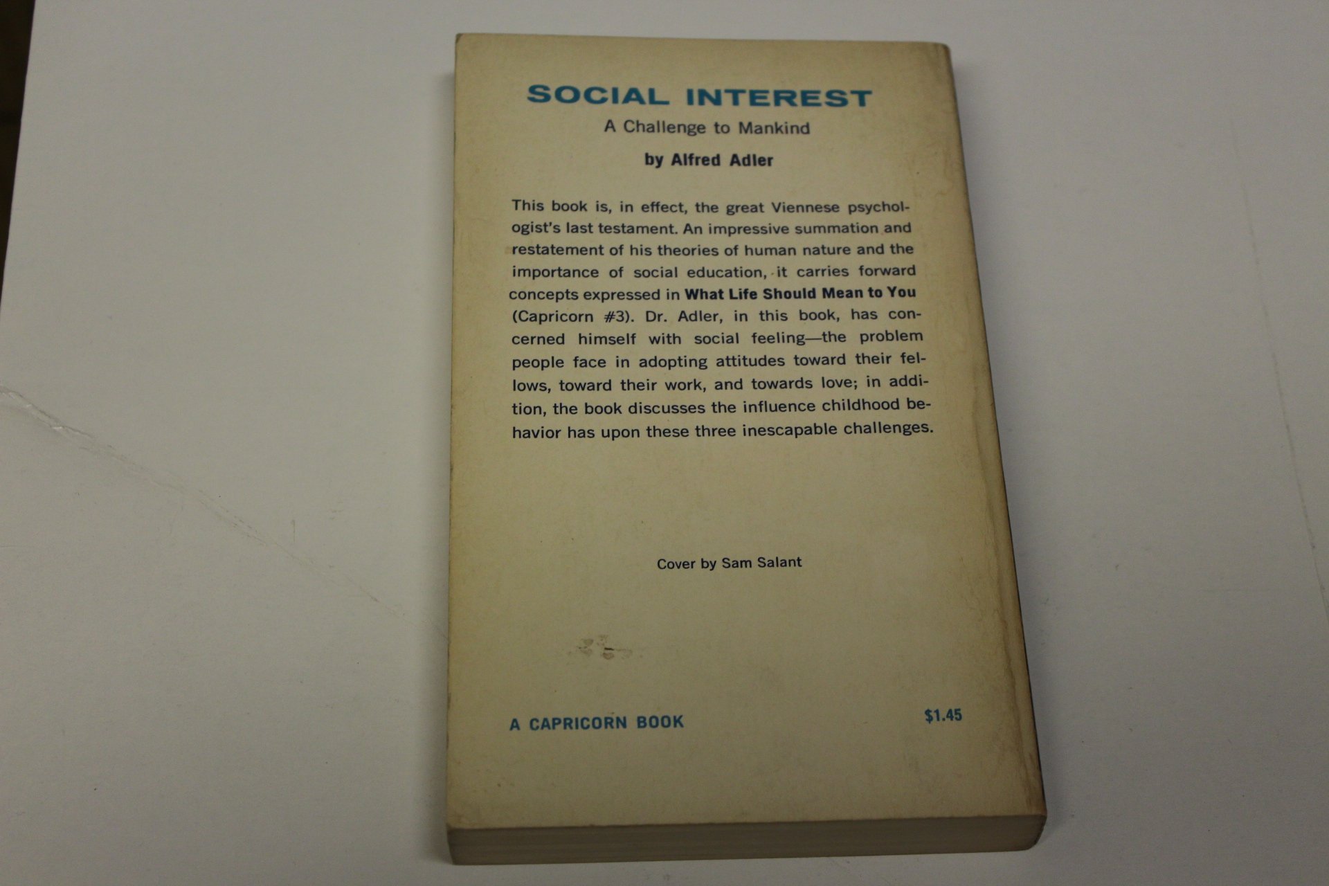 Social Interest: A Challenge to Mankind by Alfred; Alfred Adler (Author ...