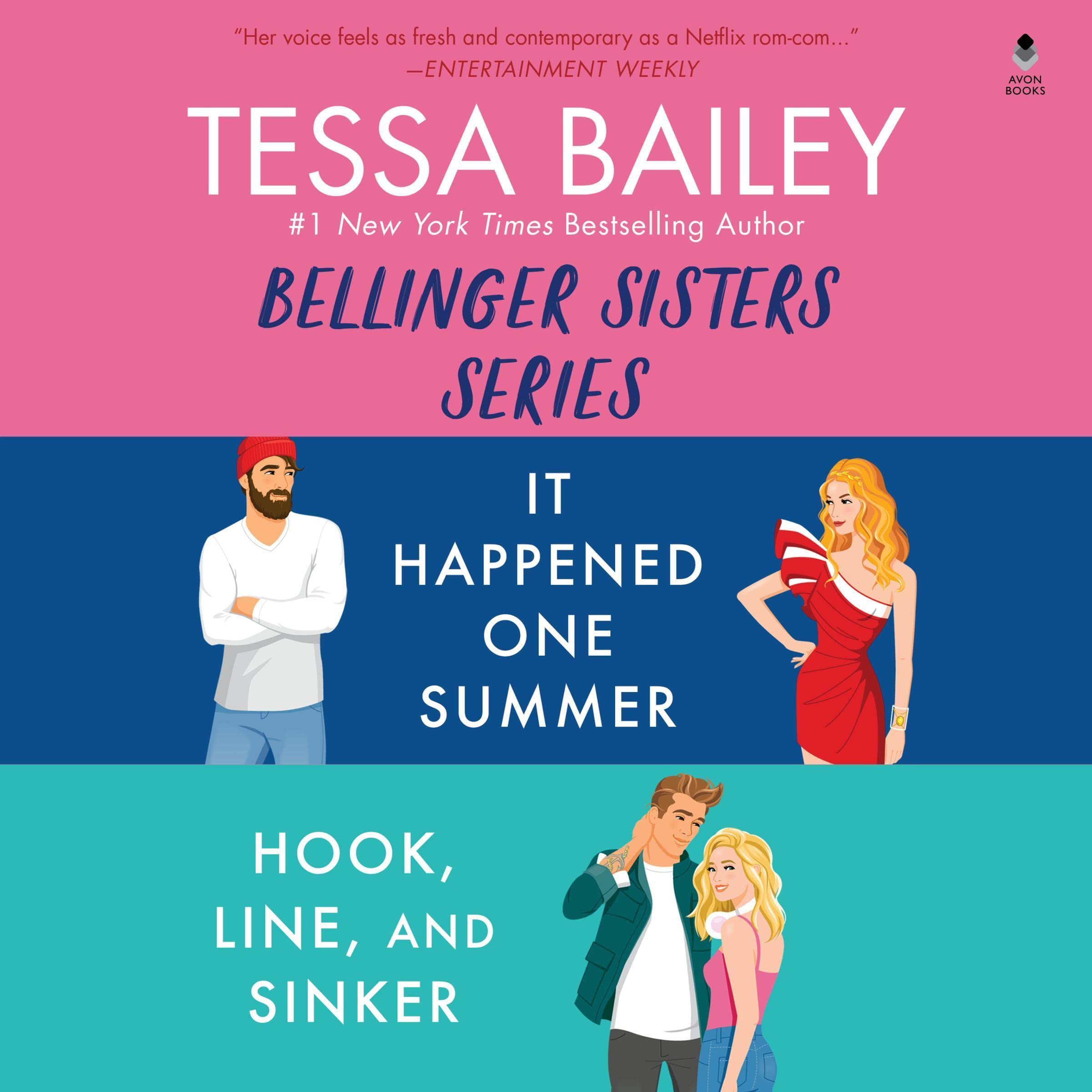 Tessa Bailey Book Set 3 DA Bundle: It Happened One Summer / Hook, Line ...