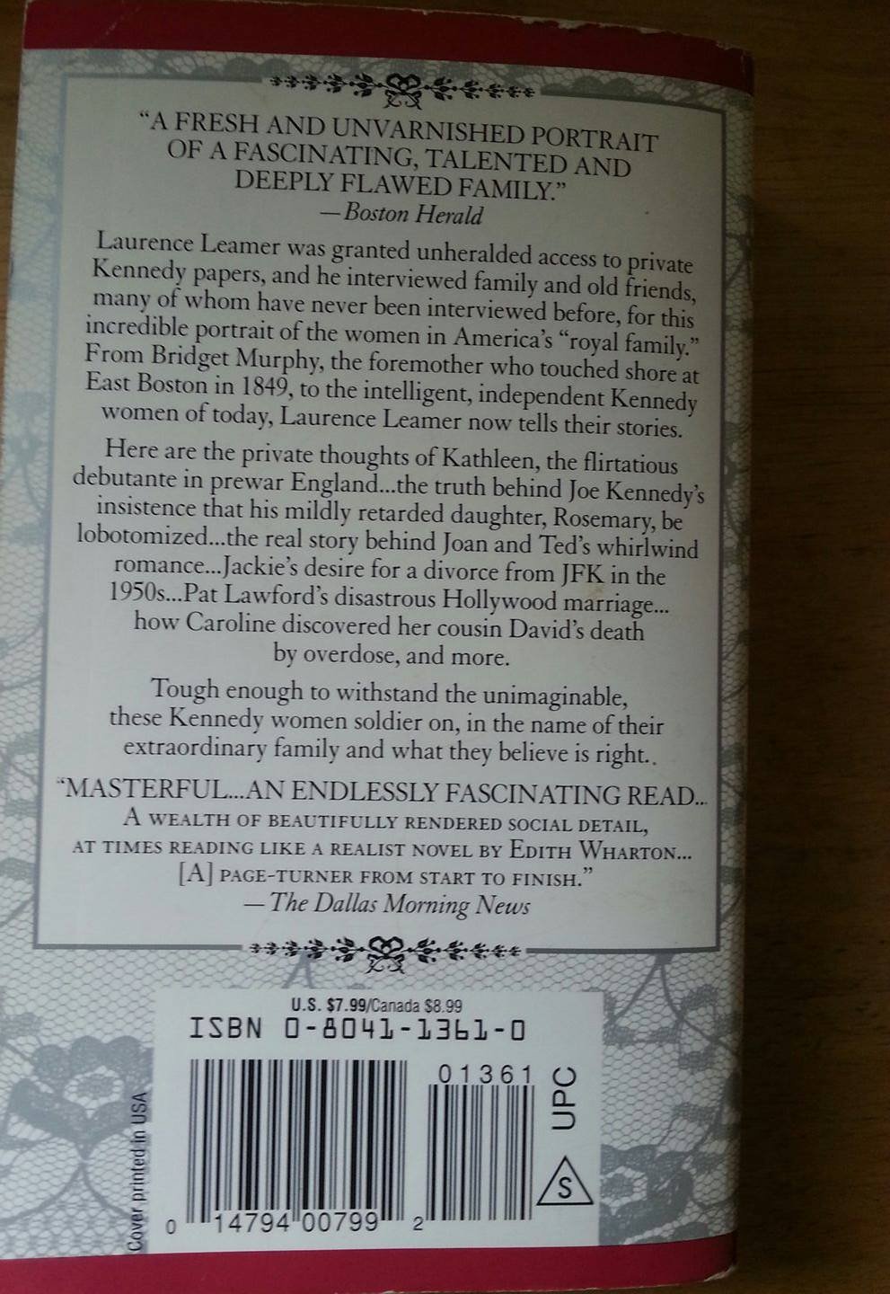 The Kennedy Women by Laurence Leamer (1995-08-02) by Laurence Leamer ...