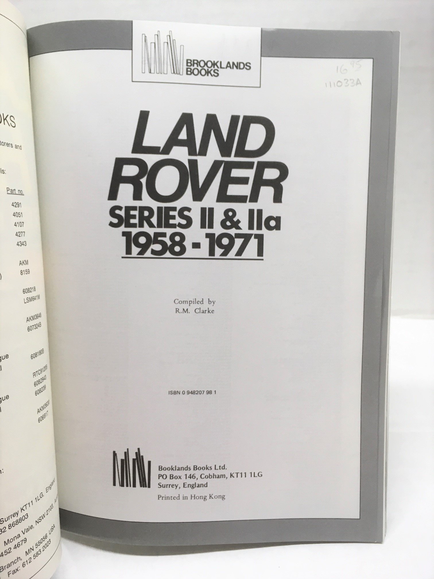 Land Rover Road Test Book: Land Rover Series 2 and 2A 1958-71 by R.M ...