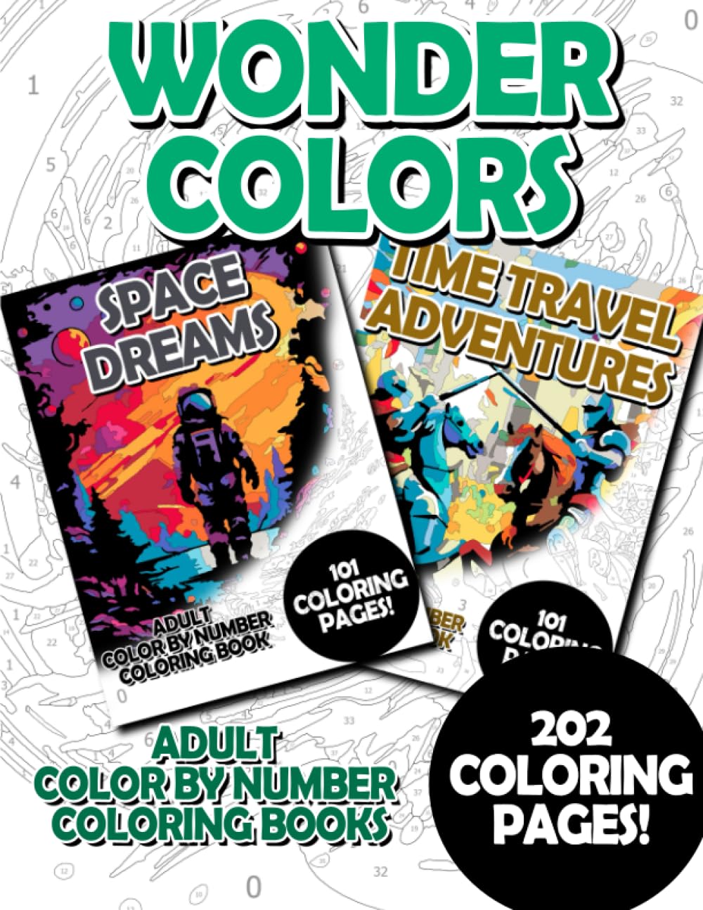 Wonder Colors: Adult Color by Number Coloring Book for Relaxing and ...