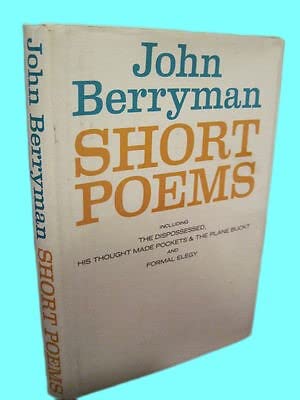 Rare Antique Short Poems John Berryman 1st Edition Poetry First ...