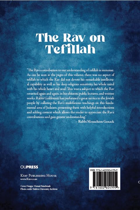The Rav on Tefillah by Jay Goldmintz | Goodreads