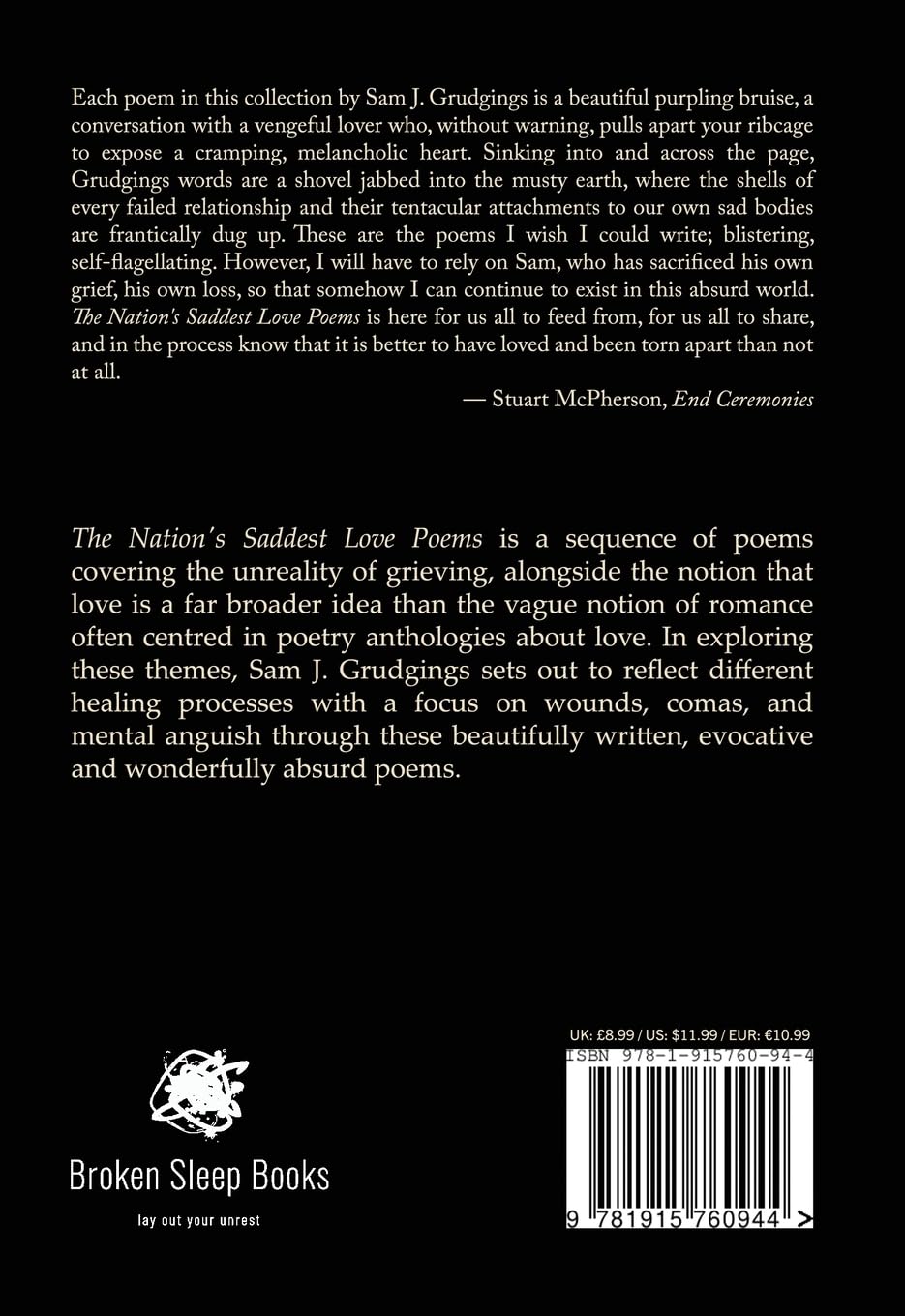 The Nation's Saddest Love Poems by Sam J. Grudgings | Goodreads