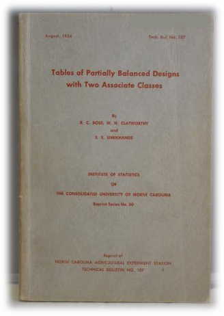 Tables of Partially Balanced Designs with Two Associate Classes by R. C. Bose | Goodreads