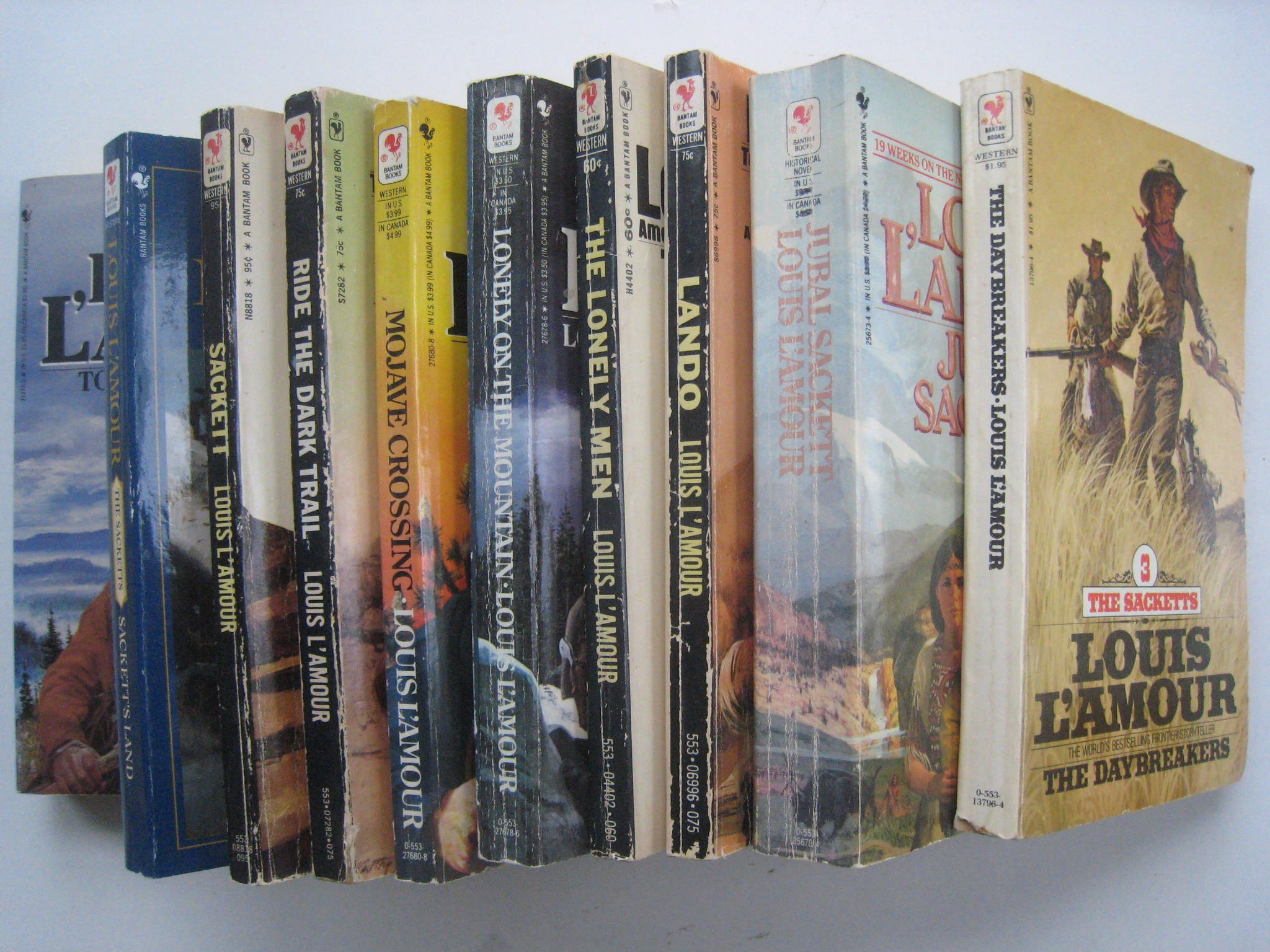 set of 10 Louis L'Amour books on the Sackett Family: The Daybreakers ...