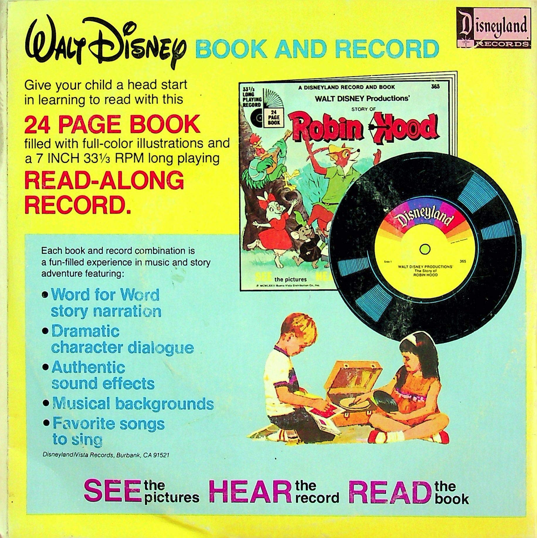 Walt Disney's It's a Small World; With the Song by A Disneyland Record ...