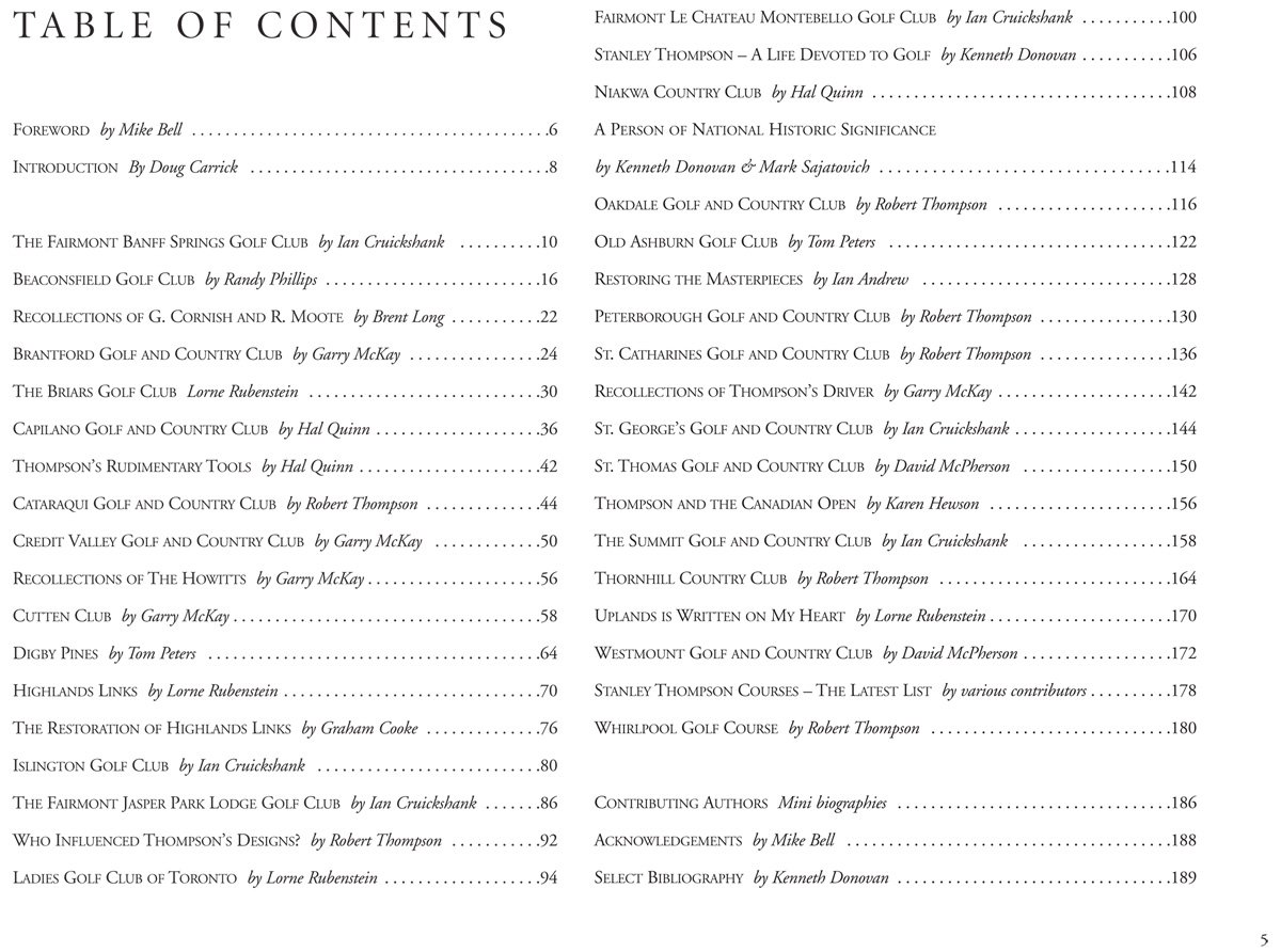 The Golf Courses of Stanley Thompson: Celebrating Canada's Historic ...
