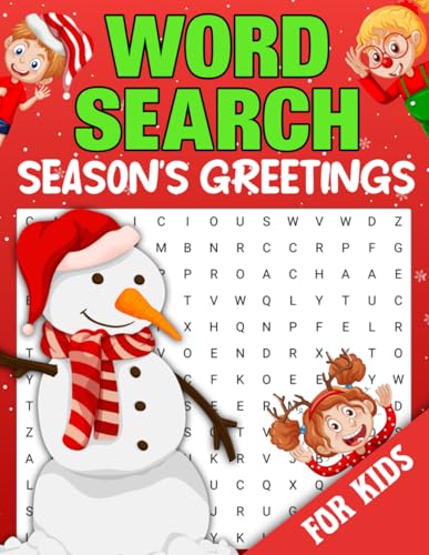 Season's Greetings Word Search For Kids: Expand your cognitive and ...
