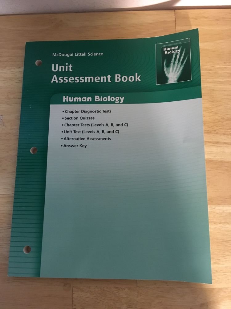 Science Human Biology Unit Assessment Book Grades 6-8 by McDougal ...