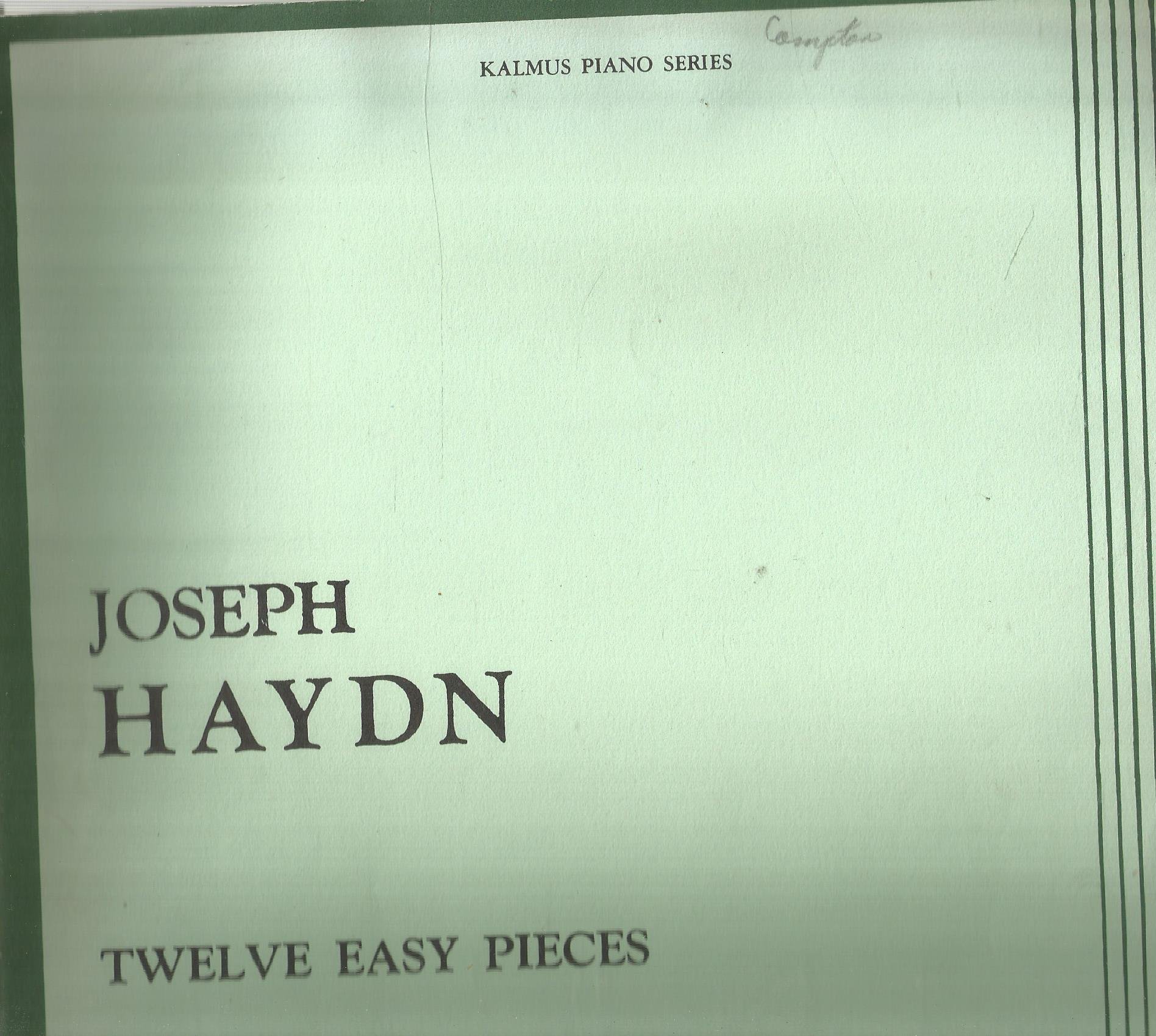 Haydn 12 Easy Pieces (Kalmus Edition) by Joseph Haydn | Goodreads