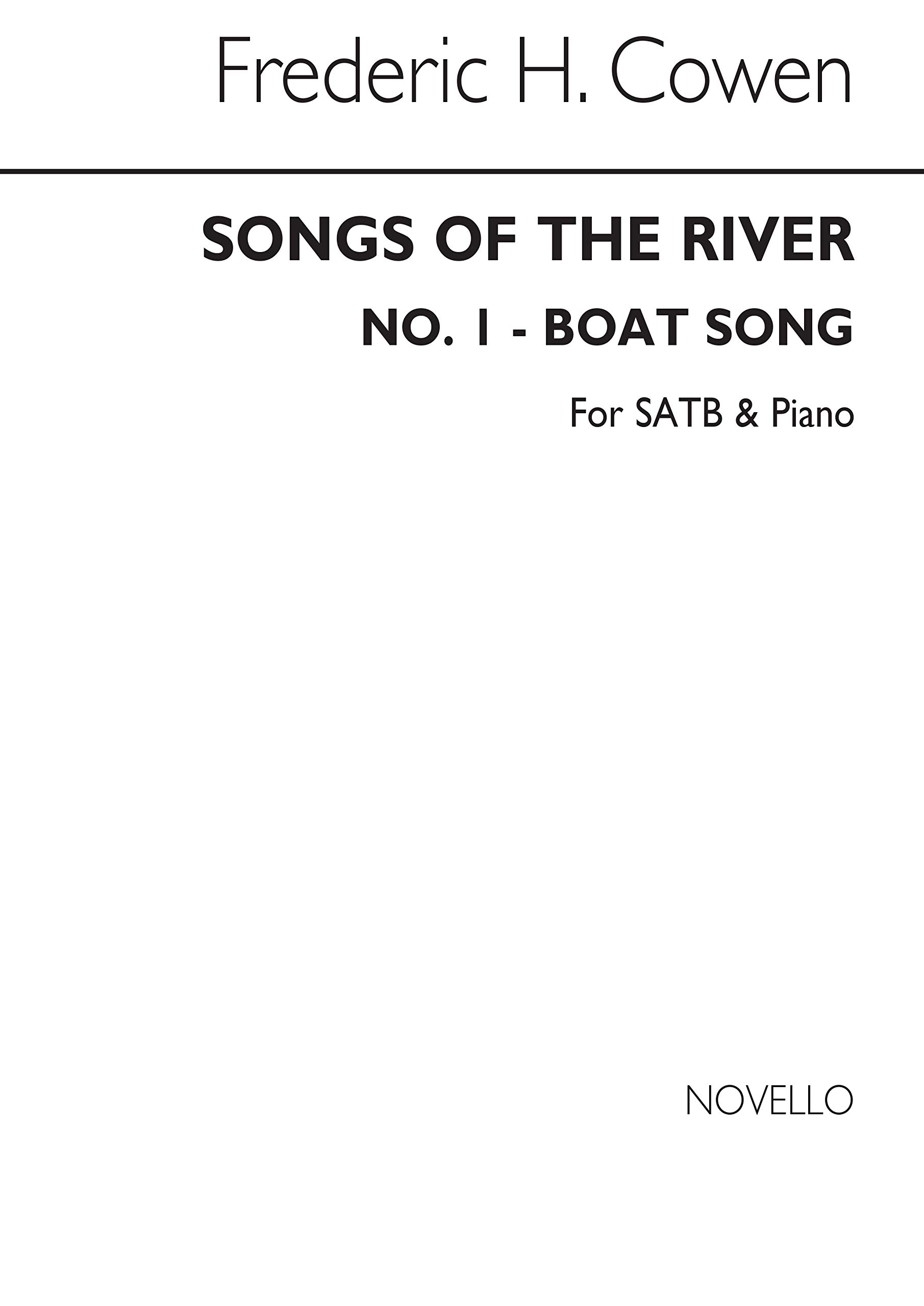 FREDERIC H.. COWEN: SONGS OF THE RIVER-NO.1-BOAT SONG-SATB/PIANO CHANT ...