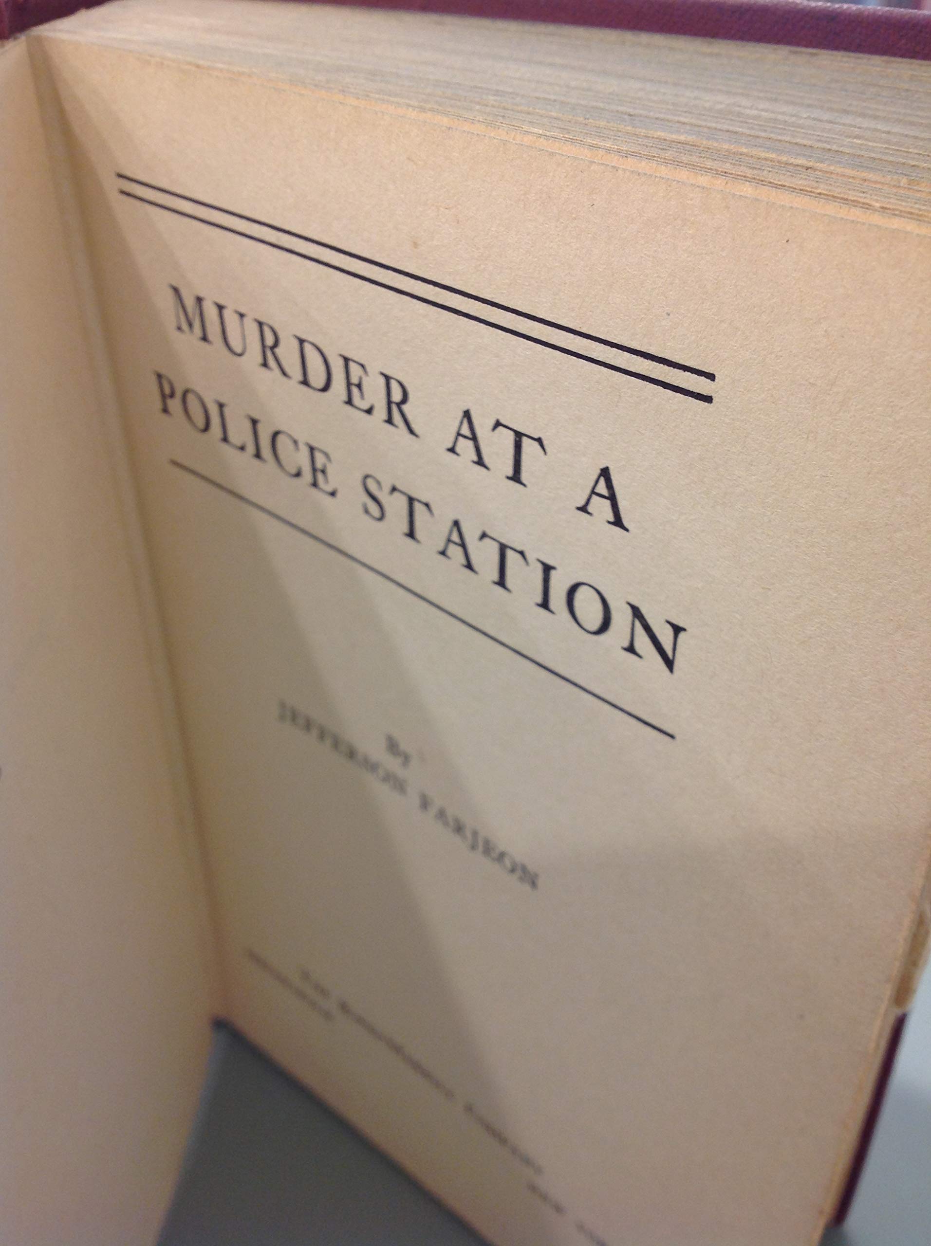 Murder at a police station, by J. Jefferson Farjeon | Goodreads