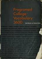 Programed college vocabulary 3600 by George W. Feinstein | Goodreads