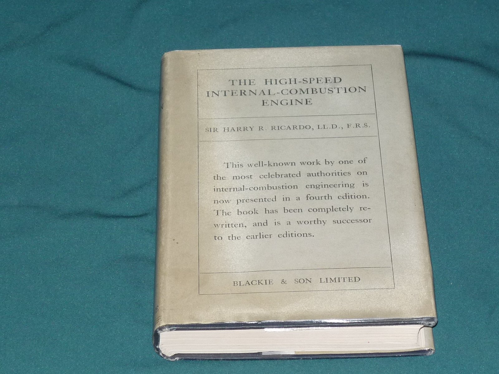 The High-Speed Internal-Combustion Engine by Harry R. Ricardo | Goodreads