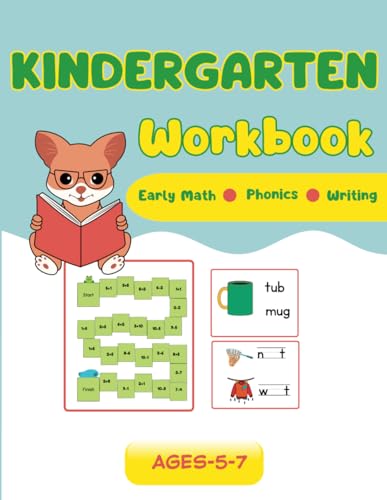 Kindergarten Workbook 180 Days of Fun Activities Ages 5-7: Practice ...
