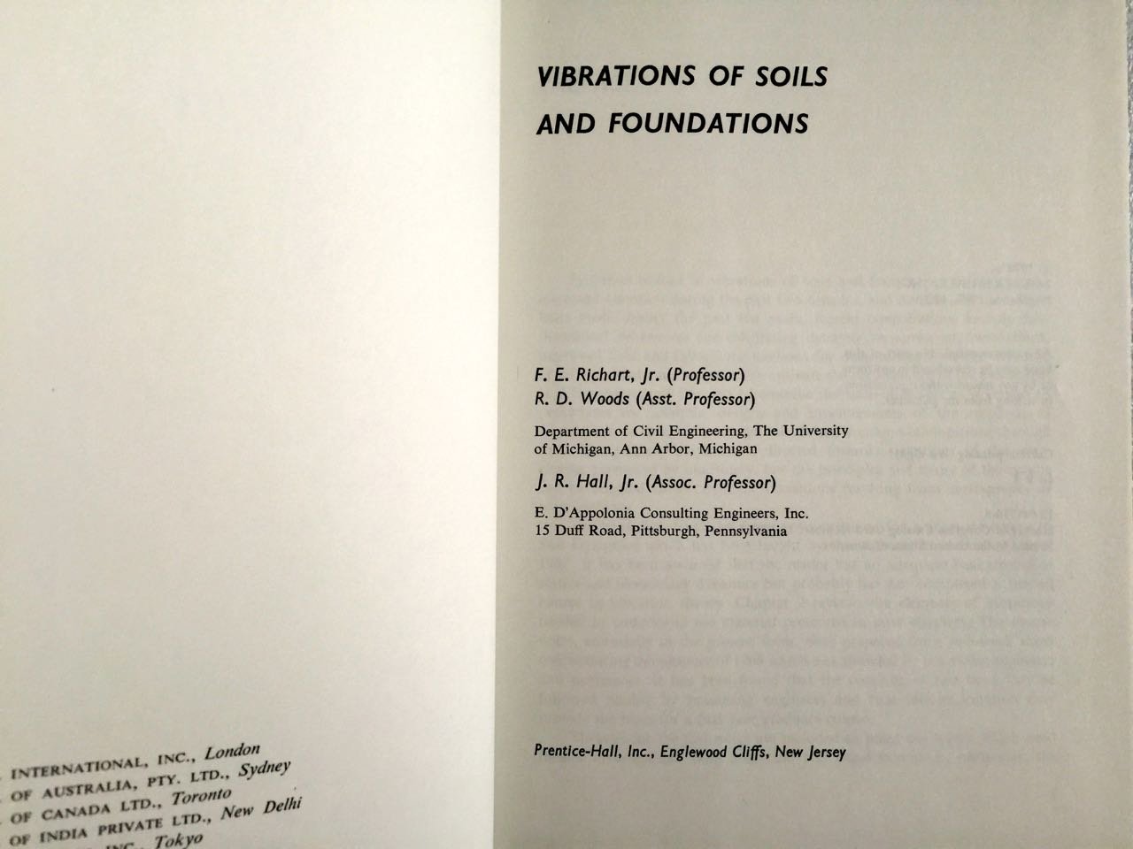 Vibrations of Soils and Foundations by F.E. Richart Jr. | Goodreads